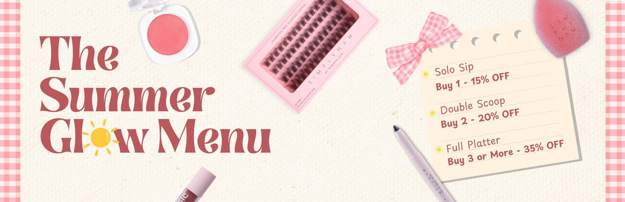 ☀️Summer Glow Menu: Buy 1 Get 15% OFF | Buy 2 Get 20% OFF | Buy 3 ...